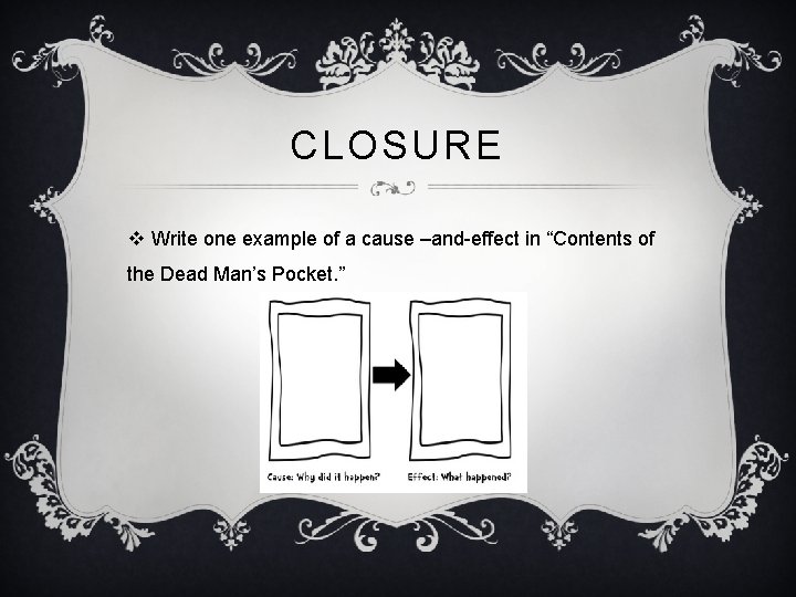 CONTENTS OF THE DEAD MANS POCKETS By Jack