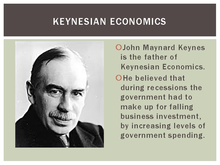 ECONOMIC STABILIZATION POLICIES Keynesian Economics versus Supply Side
