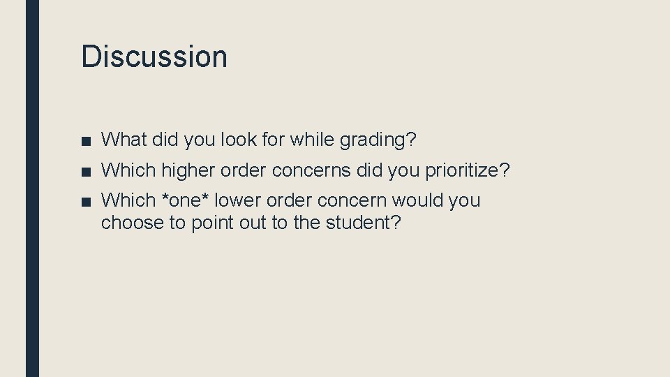 EFFECTIVE GRADING AND MINIMAL MARKING Presented by Writing