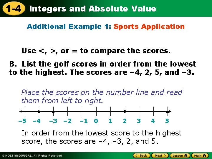 1 4 Integers and Absolute Value Warm Up