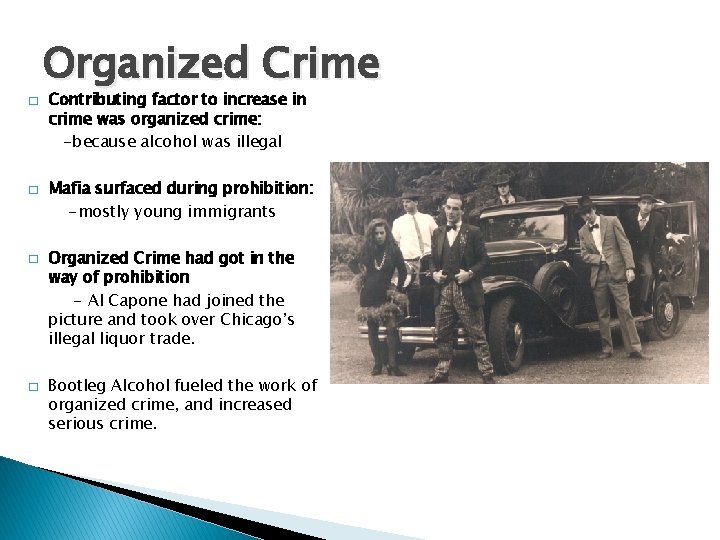 Prohibition Organized Crime Mark Millie Josiah Parmanand US