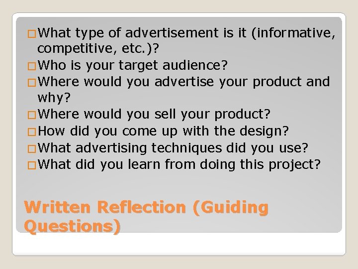 Advertising Project Overview Timeframe and Rubric Advertising plays