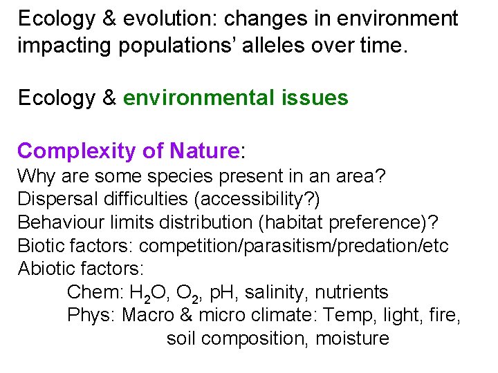 Biology 213 Chapter 53 Introduction to Ecology Population