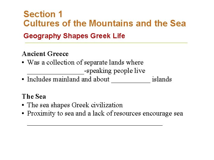 Chapter 5 Classical Greece 2000 B C 300