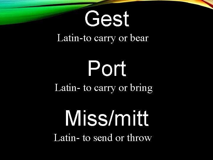 JUST KEEP SWIMMING JUST KEEP SWIMMING Root vocabulary