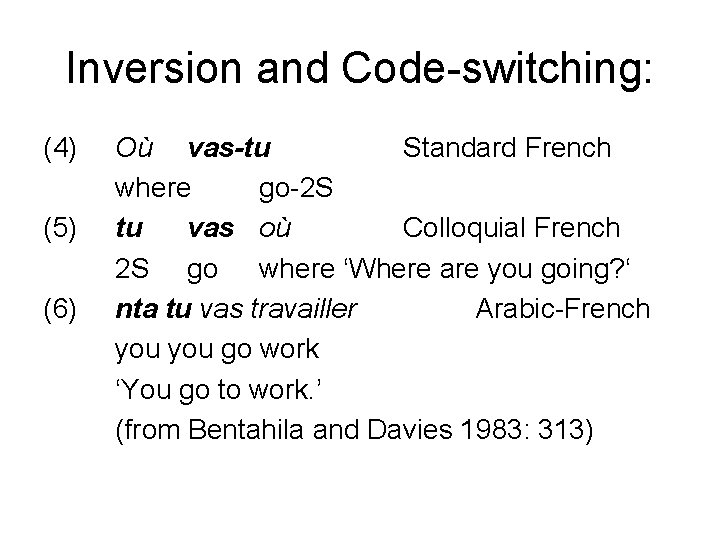 Objects and the French Subject Cycle Elly van