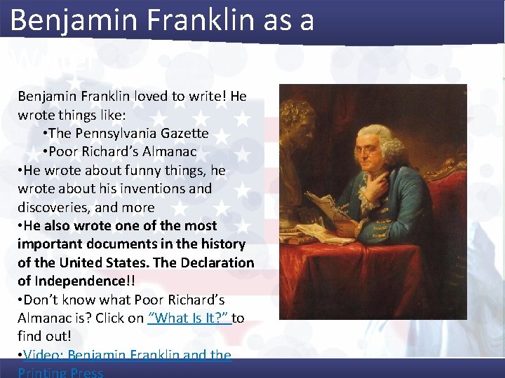 Benjamin Franklin Great American scientist inventor and writer