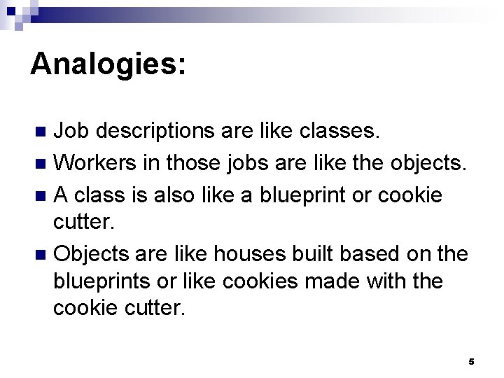 Objects and Classes creating simulations Powerpoint created by