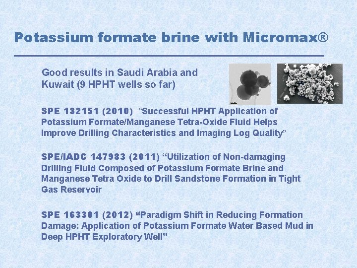 Saudi Aramco use of formate brines 2003 2009