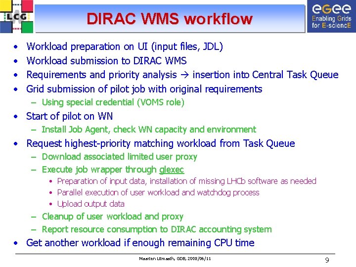 Pilot Job Frameworks Review Introduction Summary GDB presentation
