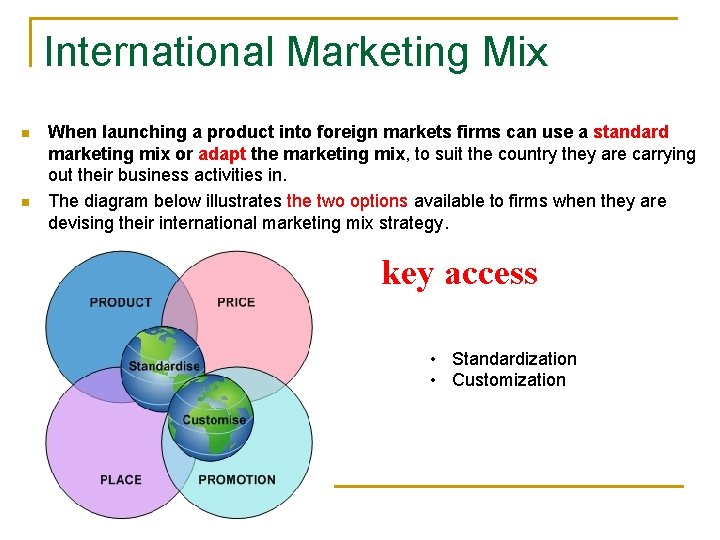 Lecture 2 Innovative marketing Global Marketing Content of