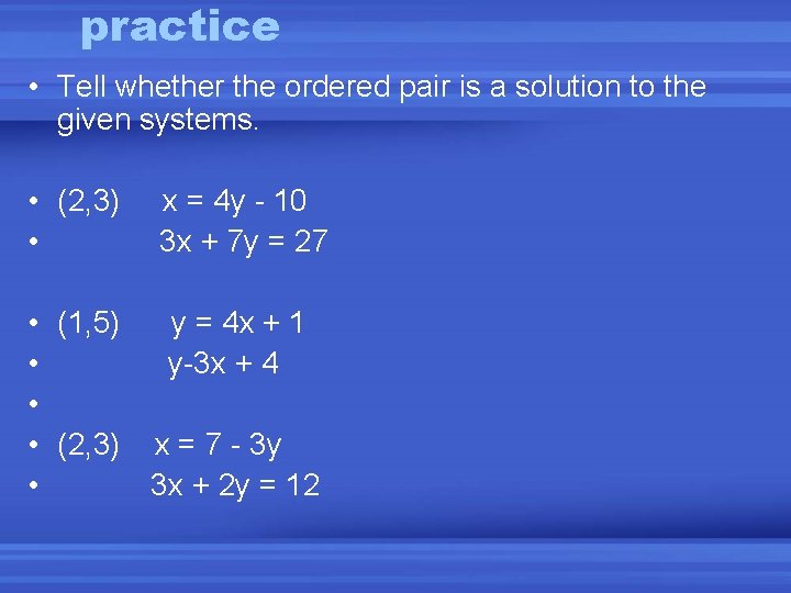 Lesson 55 Solving systems of equations by graphing