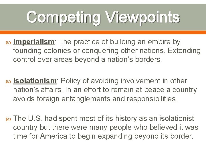 U S Becomes World Power Age of U