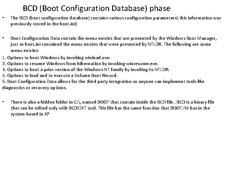 Windows Vista Boot process All the computer running
