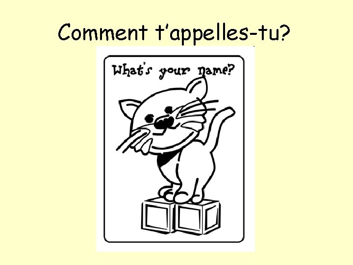 Bonjour L I 1 To learn some basic