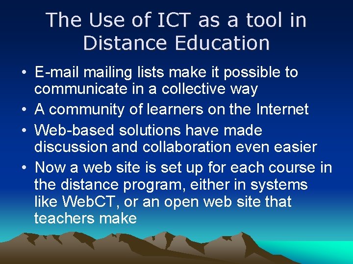 About the distance learning program at the Iceland