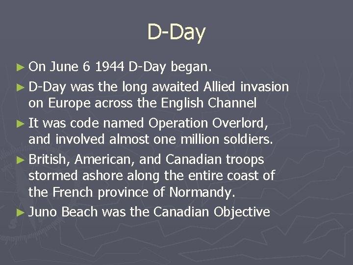 World War II Battles Summary of WWII LeadUp