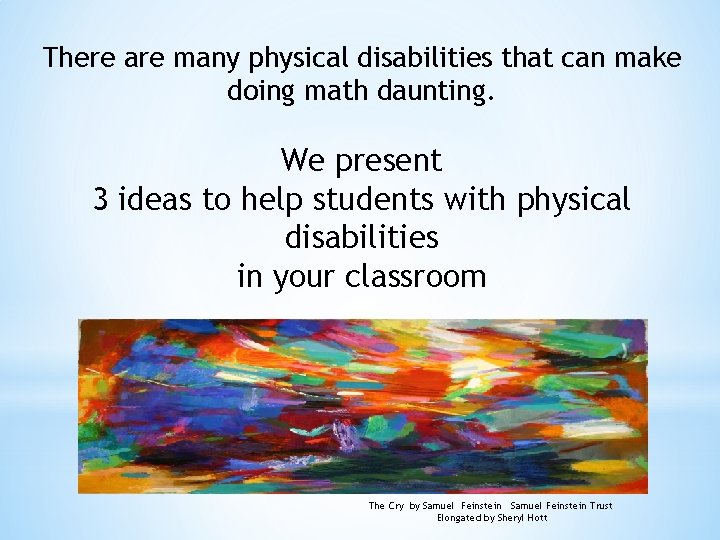 Lets Think About Students with Physical Disabilities A