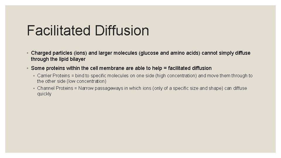 DIFFUSION AND OSMOSIS 12 Biology Learning Intentions Success