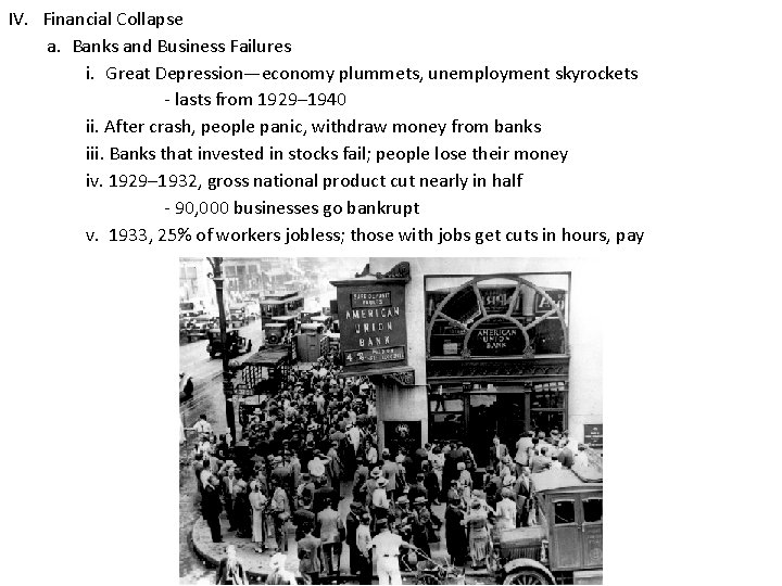 Chapter 22 The Great Depression Begins Section One