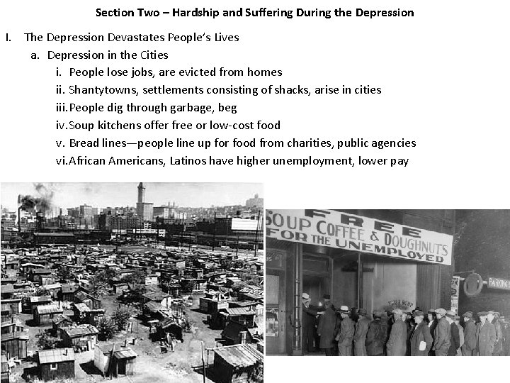 Chapter 22 The Great Depression Begins Section One