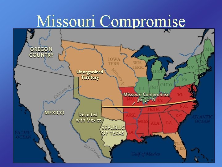 Slavery Compromises 1820 1854 Missouri Compromise u Background