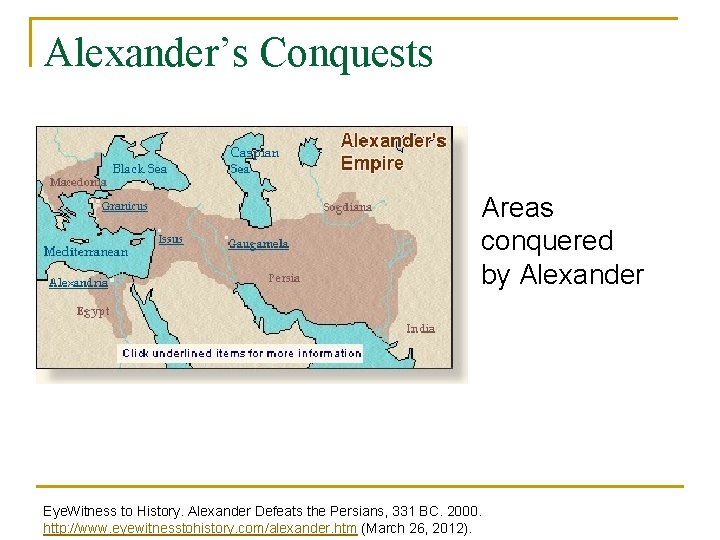 Alexander CHW 3 M Metropolitan Museum Heilbrunn Timeline