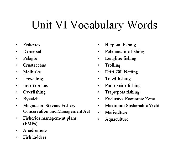 Marine Biology Do Now 5 3 18 What
