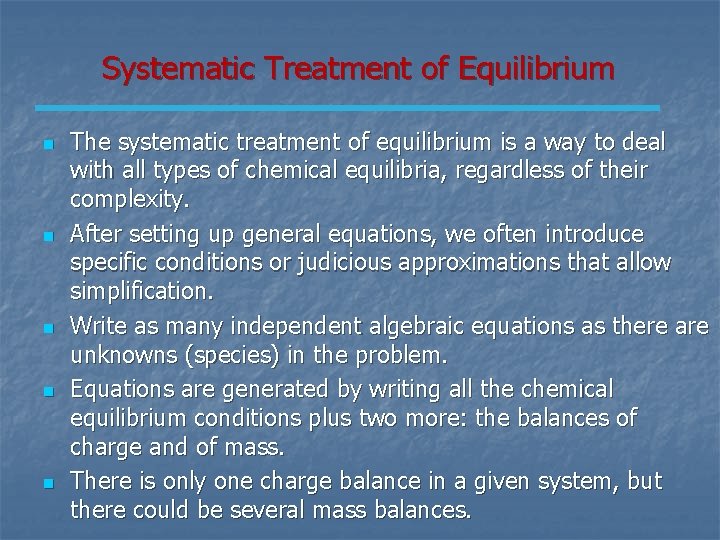 Quantitative Chemical Analysis Chapter 11 Solving Equilibrium Problems