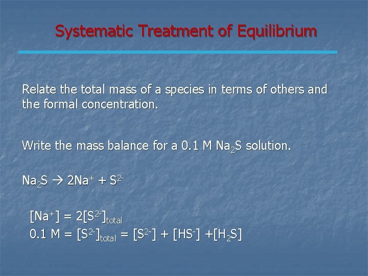Quantitative Chemical Analysis Chapter 11 Solving Equilibrium Problems