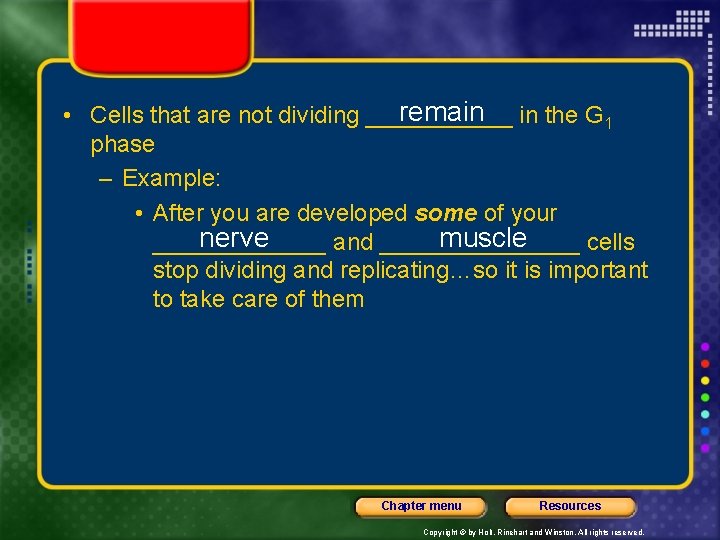 Chapter 6 Section 2 The Cell Cycle Objectives