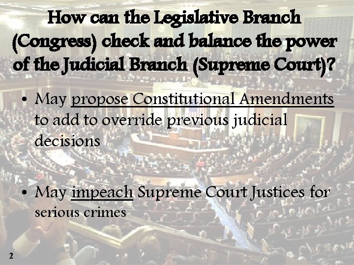 COPY THIS CHART INTO YOUR NOTES Judicial Branch