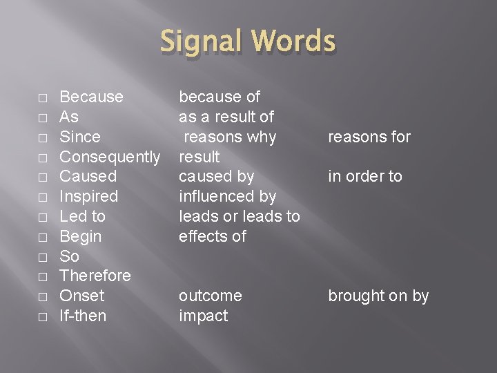 CAUSE AND EFFECT PROBLEM SOLUTION Essay The author