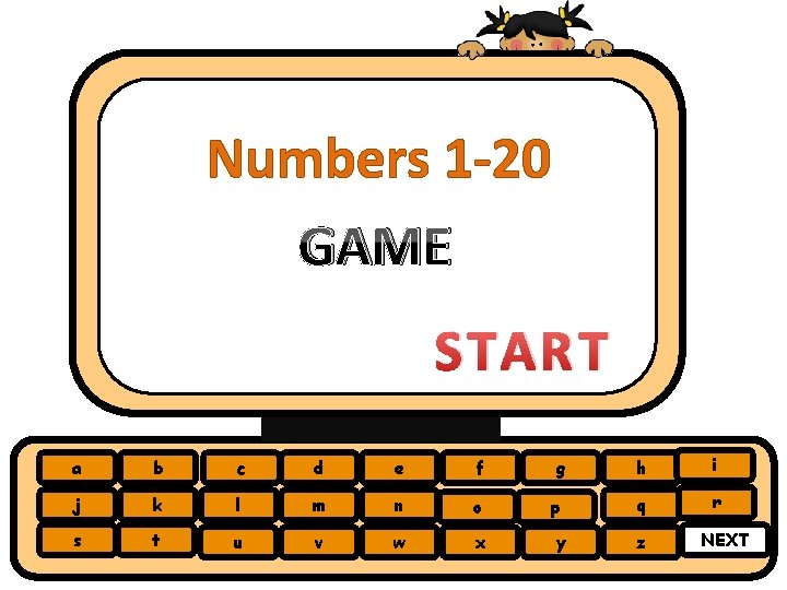 Numbers 1 20 GAME STAR T a b