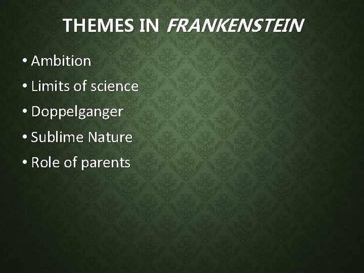 FRANKENSTEIN Influences Themes Derby Museums MerriamWebster Live Science