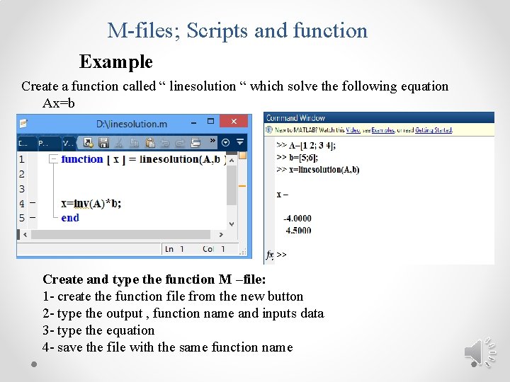 Introduction To Matlab Programming Mfiles Scripts And Function