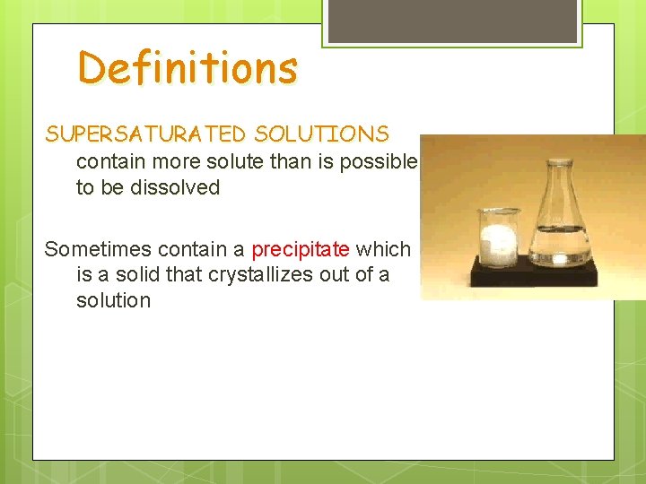 Solubility and Solubility Curves Learning Objectives Analyze the