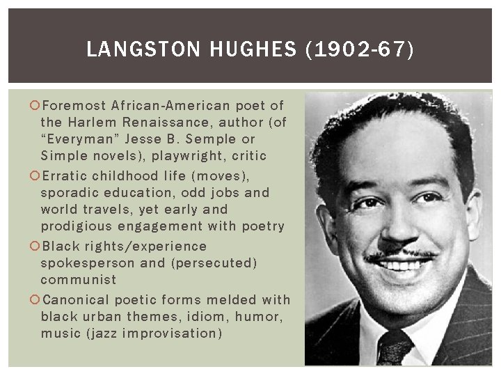 FROM THE HARLEM RENAISSANCE TO THE BLACK ARTS