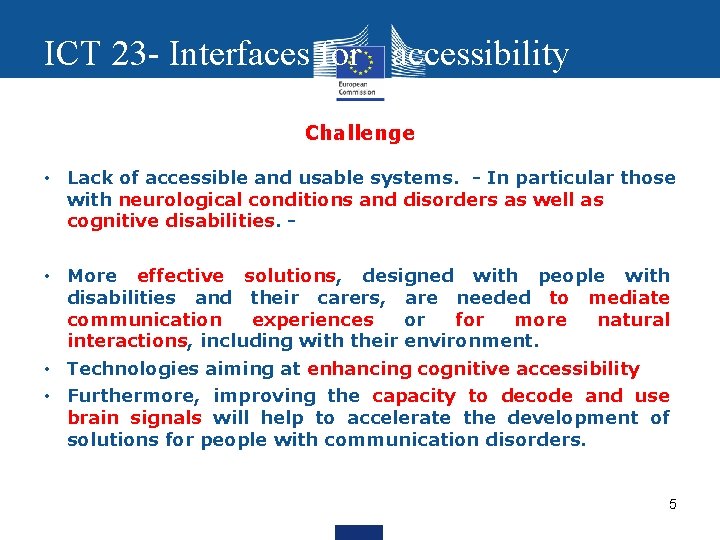 NCP training day ICT 23 Interfaces for accessibility