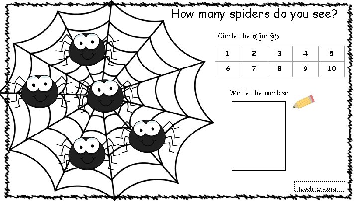 Spider Web Counting Kindergarten Math Center Directions I