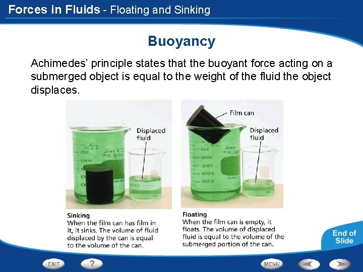 Forces in Fluids Table of Contents Pressure Floating