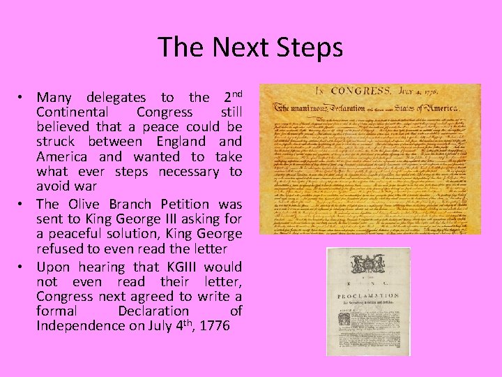 The War Begins The Second Continental Congress Even