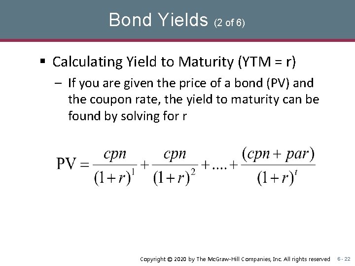 Chapter 6 Book Cover 10 e Valuing Bonds