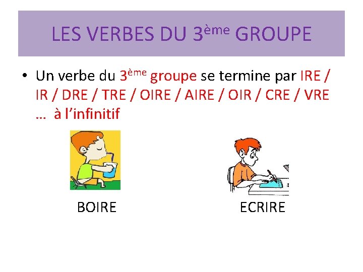 LE PRESENT DE LINDICATIF LES VERBES DU 1