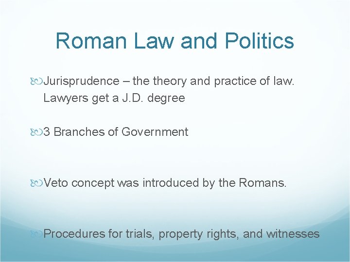 Roman Contributions Main idea Supporting details Public Architecture