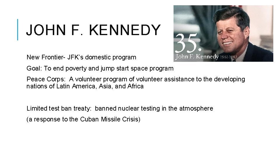UNIT 6 THE 1960S KENNEDY JOHNSON VIETNAM BEFORE