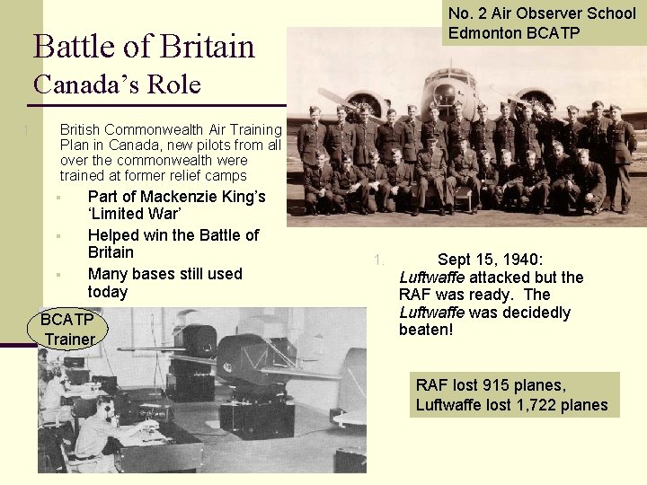 World War II Canadian Battles n Timeline Overview