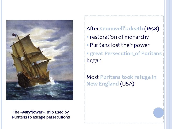 PURITANISM The birth and development of a new