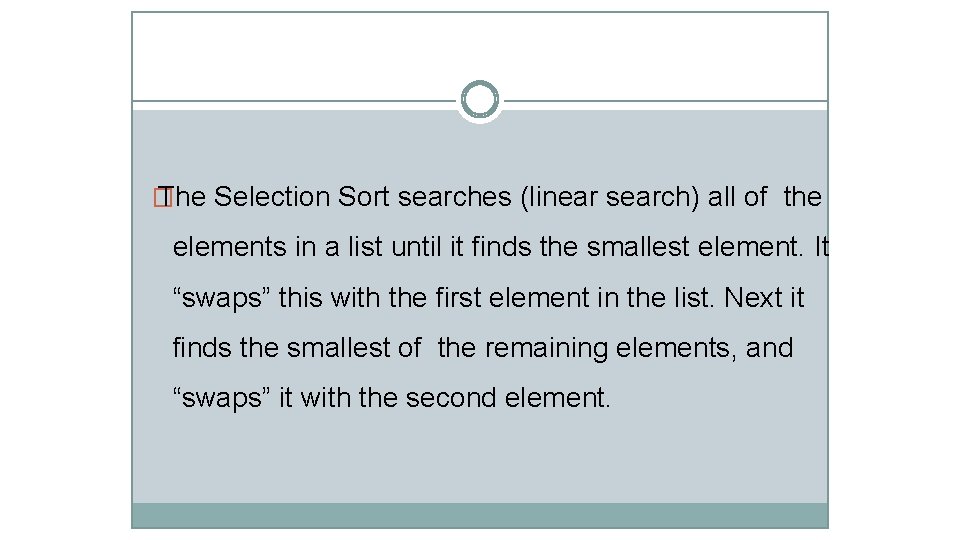 Sorting Bubble Sort Selection Sort Week03 Lecture02 Course