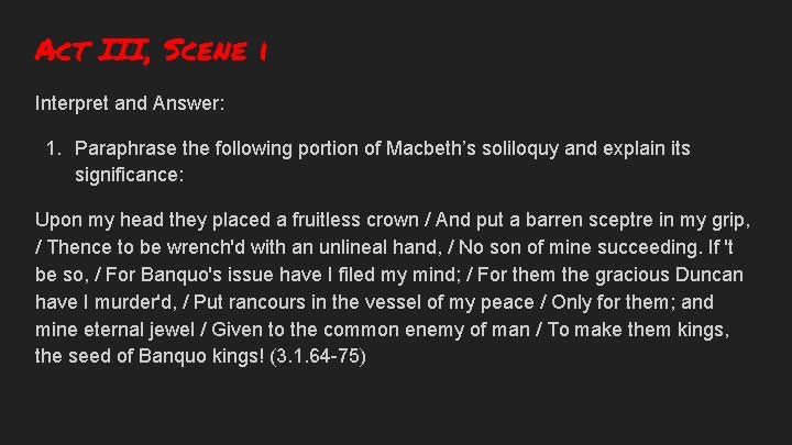 Macbeth By William Shakespeare Act III Scene i